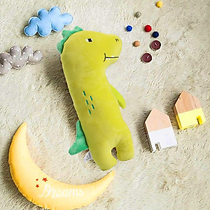 Barelove Seat Belt Cover Pillow for Kids, Car Seatbelt Cushion Shoulder Neck Support Protector Pad, Soft Stuffed Plush Travel Vehicle Safety Belts Strap Pillow for Boys and Girls Headrest (Dinosaur)