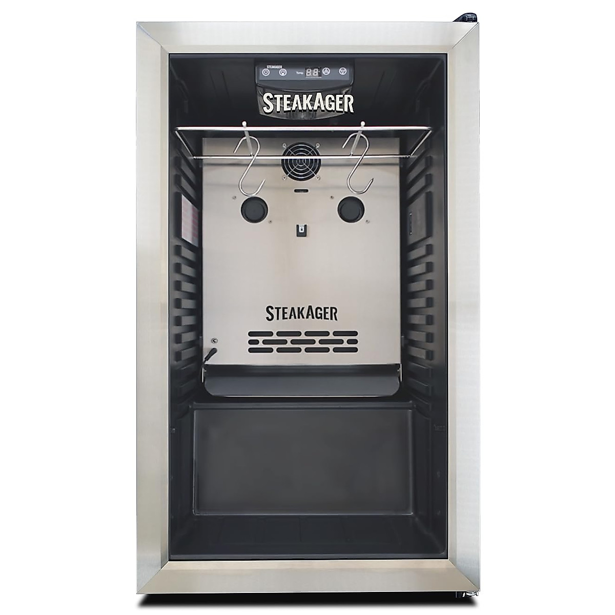 SteakAger PRO 40 Home Beef Dry Aging Refrigerator, Enjoy Dry-Aged Steak Perfection at Home, Black and Stainless Steel with 40Lbs Capacity