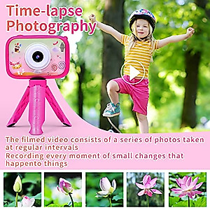 Kids Camera-Camera for Kids with Time-Lapse Photography, 40MP Dual Selfie Kids Digital Camera for Girls Boys 3-12 Year, 1080P HD Video Cameras Christmas Birthday Gift with 32GB SD Card, Card Reader