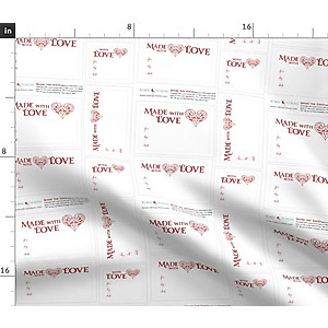 Spoonflower Fabric - Quilt Love Label Printed on Petal Signature Cotton Fabric Fat Quarter - Sewing Quilting Apparel Crafts Decor