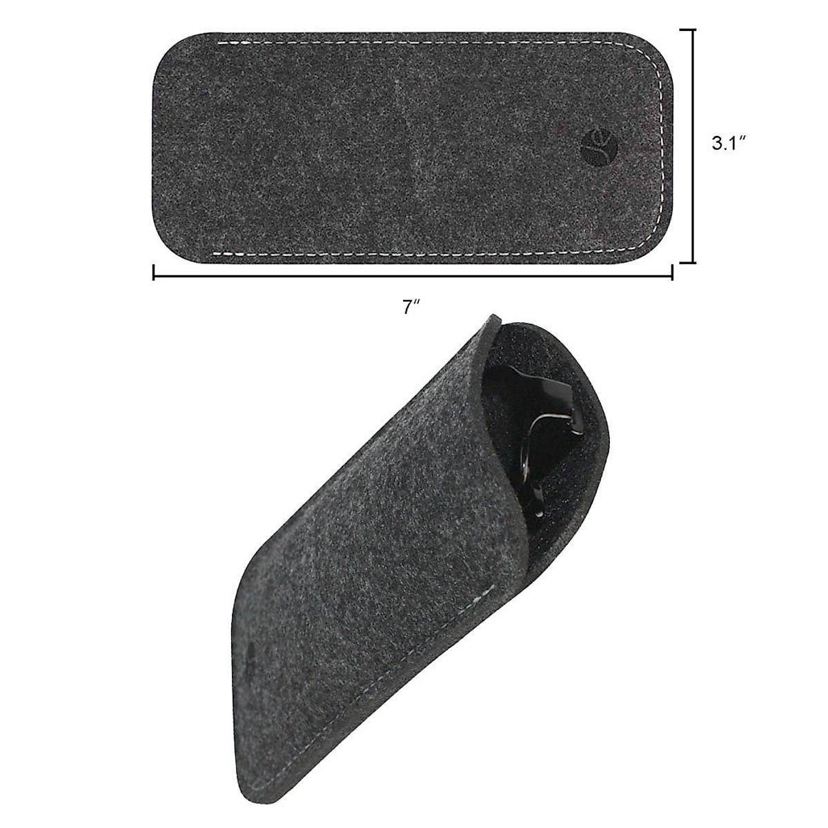 JAVOedge [5 PACK], Soft Felt Slip In Pouch Case for Sunglasses, Reading Glasses Multi Colors, MicroFiber Cloth