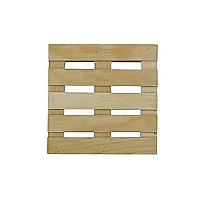 Creative Hobbies 6-Pack Mini Wood Pallet Coasters for Beverages, Hot and Cold Drinks, Mini Building Blocks Stacking, DIY Crafts, 4" x 4" x 11/16"