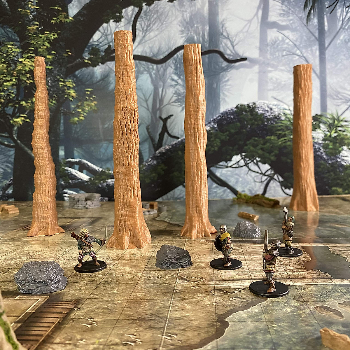 Extruded Gaming Towering Redwood Trees