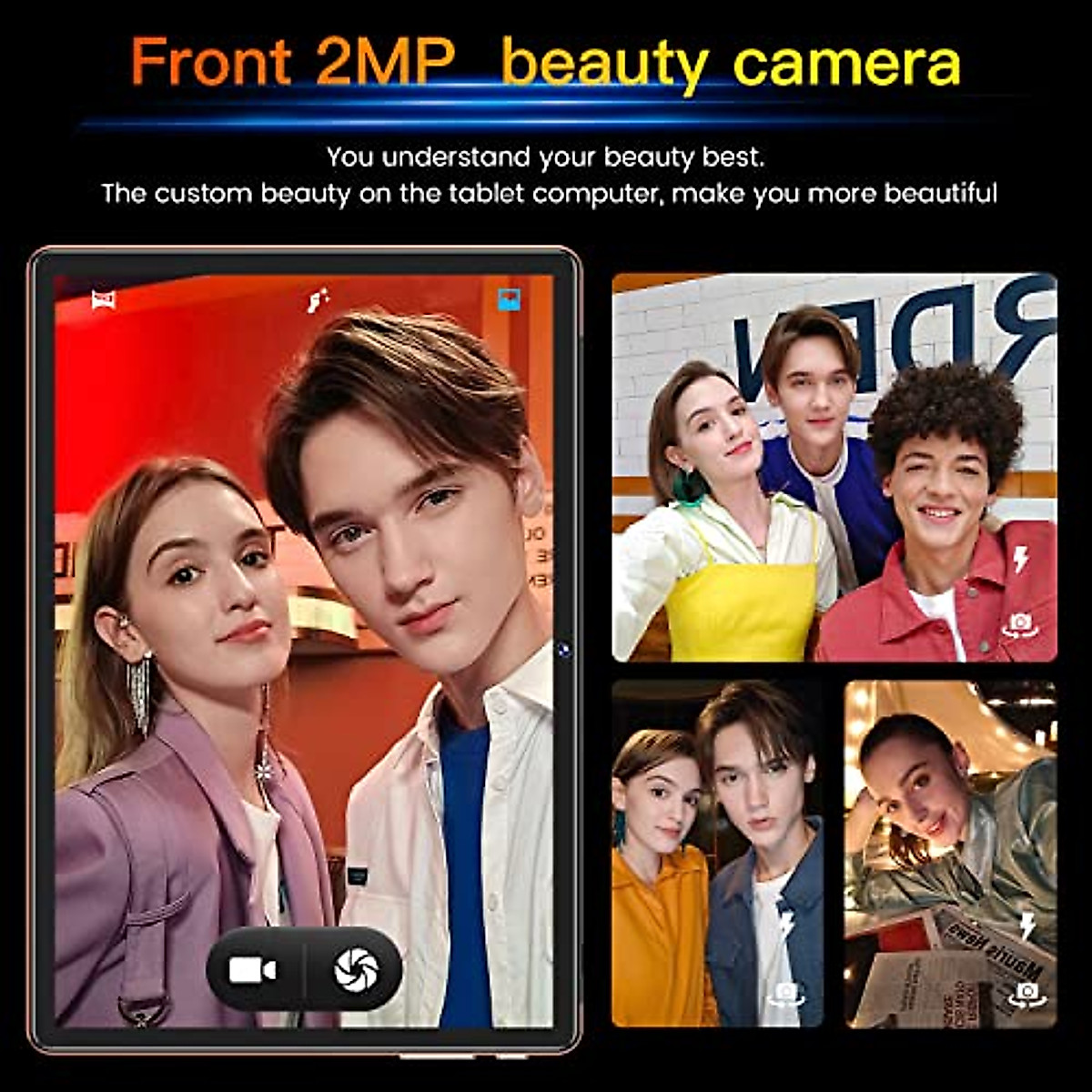 deriny S15 10 inch Android Tablet,1080p Full HD,Long Lasting Battery,Dual Camera,2GB RAM 32GB ROM,Dual SIM,WiFi,GPS,Bluetooth,Fire HD Kids Tablet,Widely Compatible with App(Gray)