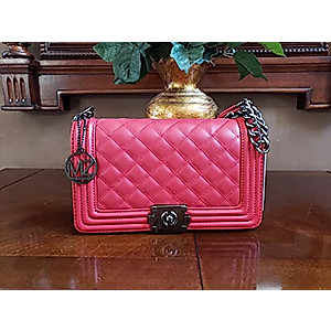 MariaKinz Leather Shoulder/Crossbody Bags and Purse with Convertible Strap (Red Mosaic)