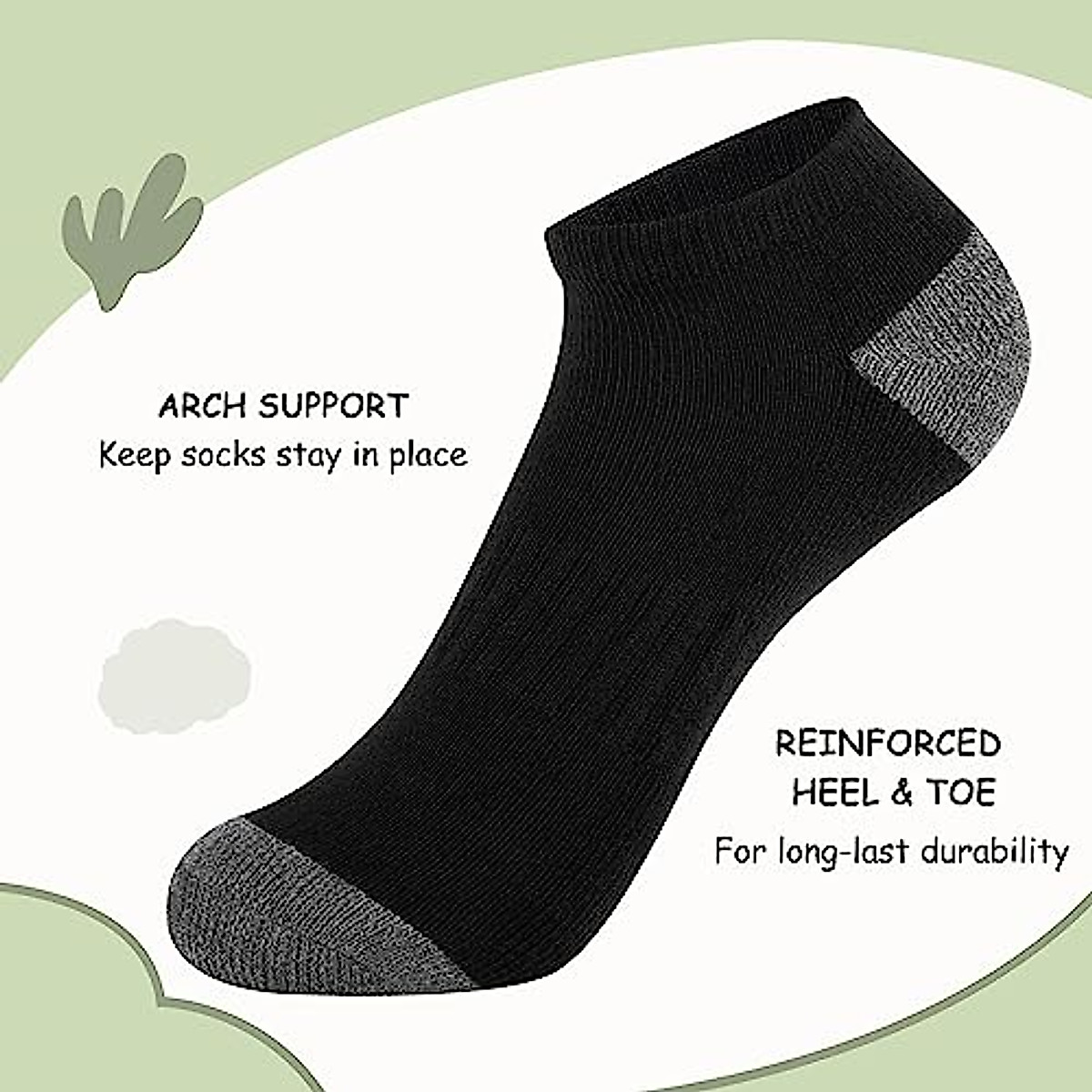 Comfoex 10 Pairs Boys Socks 4-6 6-8 8-10 Years Old Low Cut Ankle Athletic Socks For Kids Short Half Cushioned Socks