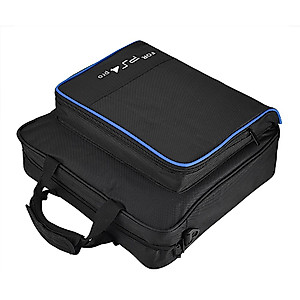 Zerone Portable Carrying Bag Travel Shoulder Bag Storage Case for PS4 Pro Black