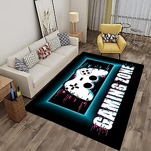 Gamer Gaming Game Controller Modern Area Rug Floor Mat Soft Gamer Rug Gaming Carpet Boys Rugs Doormats Home Decor Game Room Decor for Bedroom Living Room 84x60 Inch