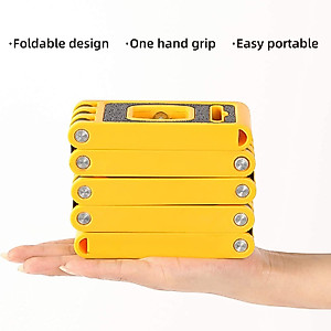 OLI 24-Inch Foldable Level Measuring Tool with 45°/90°/180° Bubbles