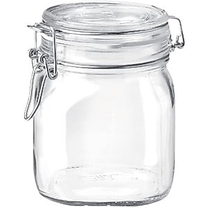 Bormioli Rocco SYNCHKG009319 B0727PL21D Fido Glass Canning Jar Italian.75, Clear