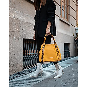 MKF Collection Tote Bag for Women Snake Embossed Vegan Leather Handbag, Lady Fashion Designer Crossover Hobo Purse