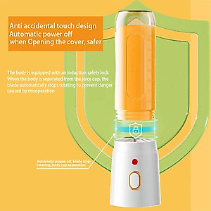 Personal Size Blender for Shakes and Smoothies,15.6 oz Portable Blender with 10 Blades,Rechargeable Mixers Fresh Fruit Juicers,Multifunctional Blender with 2 cups,For Travel,Sports,Outing