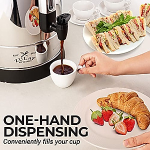 Zulay Premium 100 Cup Commercial Coffee Urn - Stainless Steel Large Coffee Dispenser For Quick Brewing - Automatic Hot Water Dispenser - Ideal for Large Crowds - Coffee Dispenser For Any Occasion