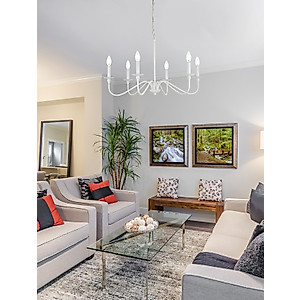 Elegant Lighting Rohan Collection 6 Light Chandelier in Matte Black Finish - 36" D x 19" H