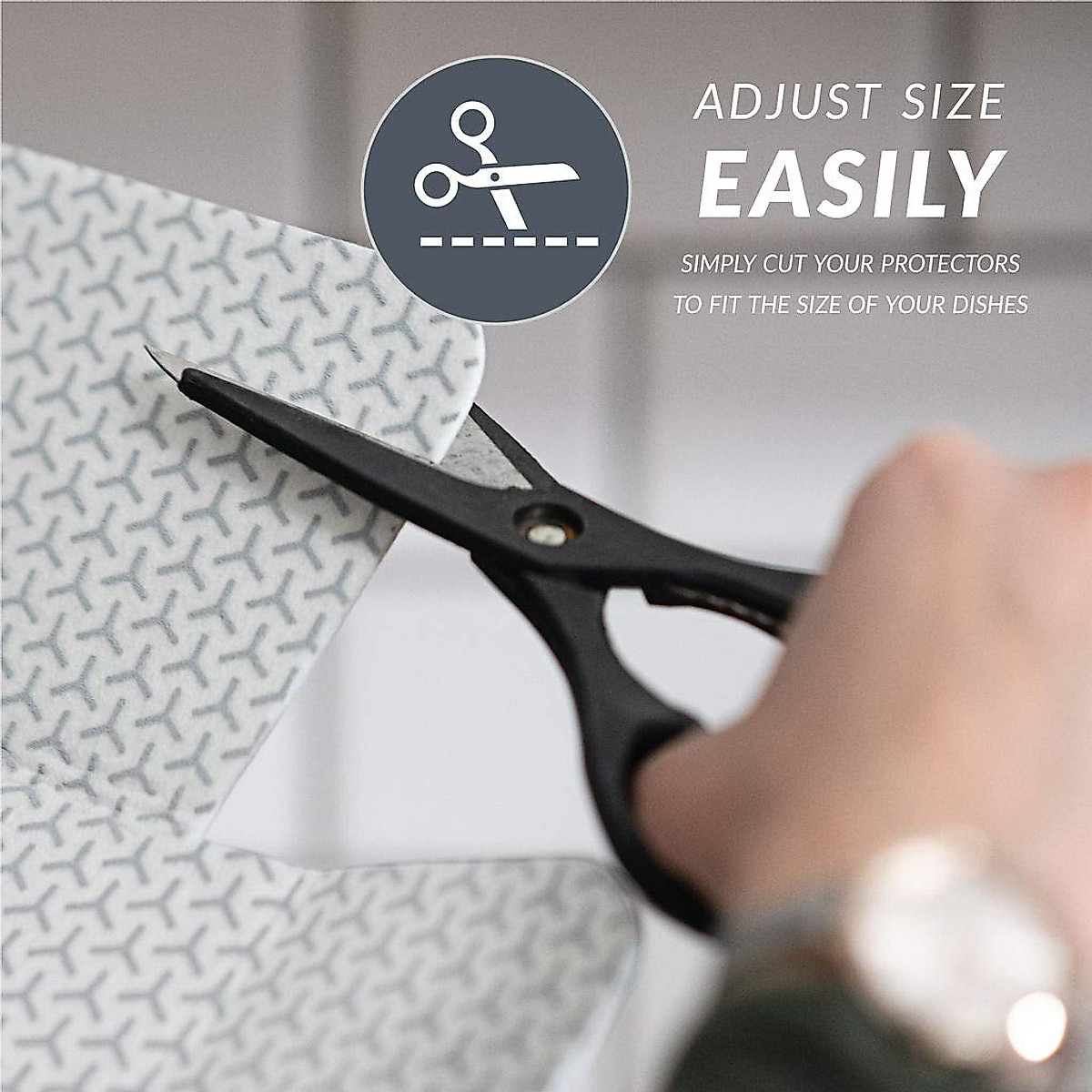 Bakeware Protectors - Set of 9 - Gray - 3 Pieces 19 X 15" Plus 3 Pieces 16 X 14" Plus 3 pieces 14 x 14" – Padded Pot and Pan Protectors To Protect Square And Rectangular Cookware