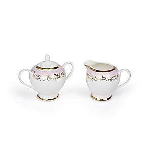 Disney Princess 13-Piece Ceramic Tea Set | Ariel, Cinderella, Jasmine, Belle, Aurora | Tea Party Gift Set For Home Kitchen | Includes Teapot, Cups, Saucers | Place Setting For 4