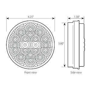 Grand General 77094 Red 4" Round Spyder 20-LED Stop/Turn/Tail Sealed Light with Clear Lens