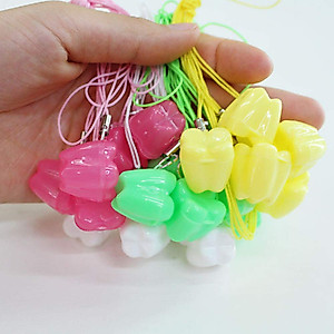 DAMEING 50Pack Baby Tooth Save Box Lovely Baby Milk Tooth Organizer Baby Child Tooth Keepsake Holder Organizer with Necklace Case Gift for Kids Children