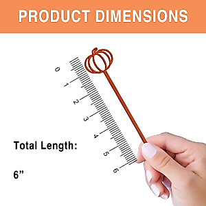 Coffee and Cocktail Stirrers, Reusable Plastic Drink Stirrer Sticks, 24 Swizzle Sticks, Use as a Cocktail Garnish or Cocktail Mixers, Halloween Party, Fall Party 6 inch (Pumpkin)