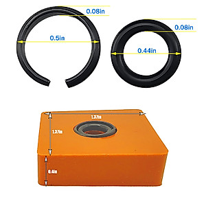 Generic (10 Sets) 1/2"" Impact Wrench Retaining Rings Clip with O-Ring, Compatible with Milwaukee Electric/Pneumatic Type Impact Wrench, Retainer Ring Anvil Install Tool Included, Red