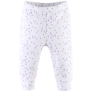 The Peanutshell Pastel Baby Pants Set | 5 Pack in Purple, Grey, & Mint | Newborn to 24 Month Sizes (3 Months)