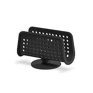 madesmart Sponge Caddy - SINKWARE Collection, Ventilation Holes, Soft Grip Surface & BPA-Free, Small, Carbon