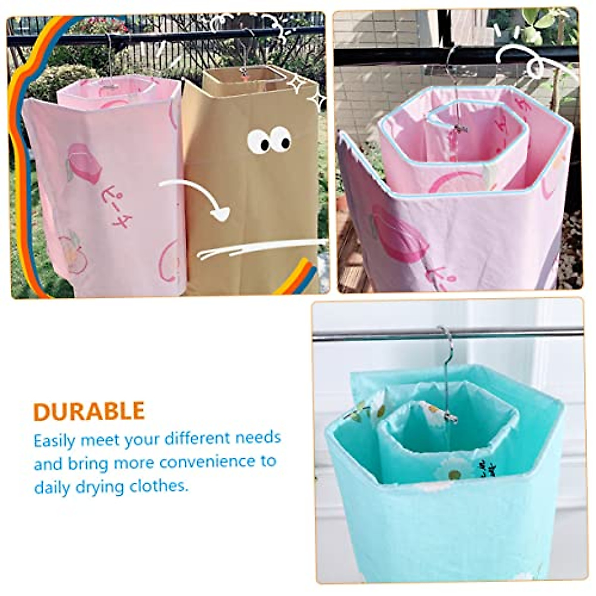 OKUMEYR Spiral Hanger Drying Rack for Clothes Baby Bottle Drying Rack Outdoor Round Tablecloth Bed Sheet Rack Spiral Hanger for Clothes Spiral Clothes Hanger Home Spiral Drying Rack Silver