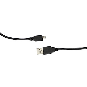 HAUZIK 2 Pack USB-A to Mini USB 2.0 Fast Charging Cable, 10 Foot, Black