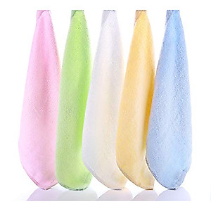 YiYaYo Absorbent Washcloths Bamboo Towel Set 10 Pack for Bathroom-Hotel-Spa-Kitchen Multi-Purpose Fingertip Towels & Face Cloths 12'' x 12''