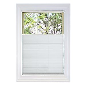 BlindsAvenue Cordless Top Down Bottom Up Cellular Honeycomb Shade, 9/16" Single Cell, Light Filtering, Cotton White, Size: 23.5" W x 48" H