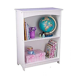 KidKraft Nantucket Storage Bench - White & Nantucket 2-Shelf Bookcase - White