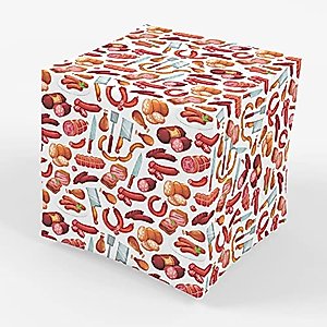 Stesha Party Meat Gift Wrap - Funny Wrapping Paper - Chef Present - 30 x 20 Inch (3 Sheets)