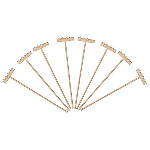 8Pcs Mini Zen Sand Rake Bamboo Rakes Tool Meditation Zen Garden Tools Feng Shui Tabletop Rock Garden Sandbox Kits Japanese Desktop Sand Box Accessories Garden rake 14cm x3. 5cm