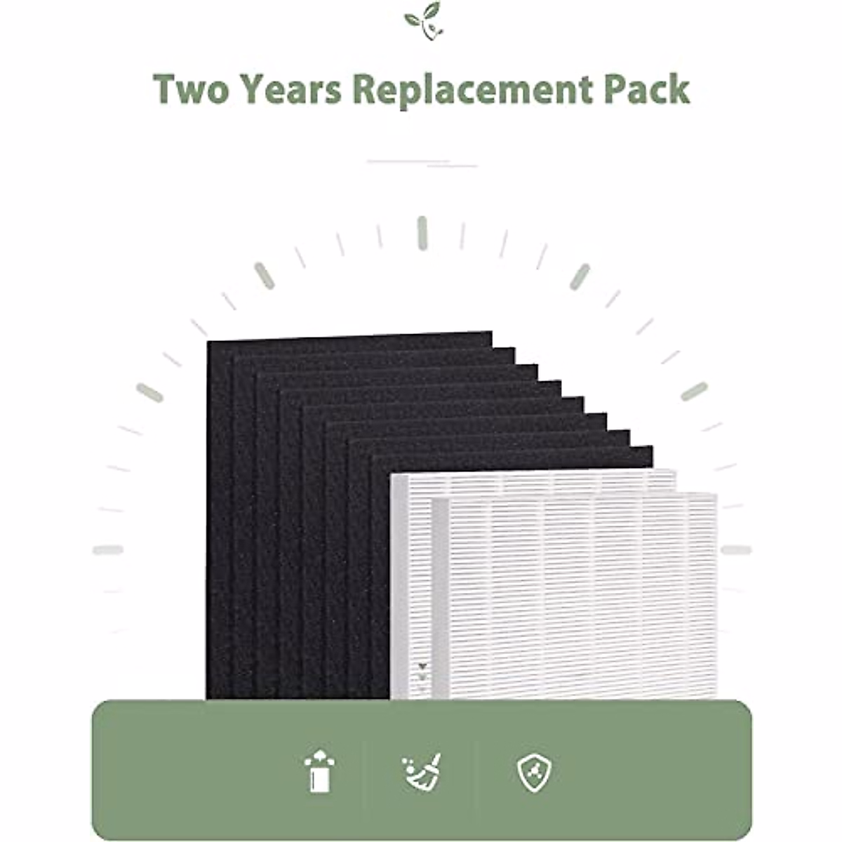 2-Pack C545 Replacement Filter S Kit Compatible with Winix C545 Air Purifier, H13 True HEPA Filter Replace 1712-0096-00