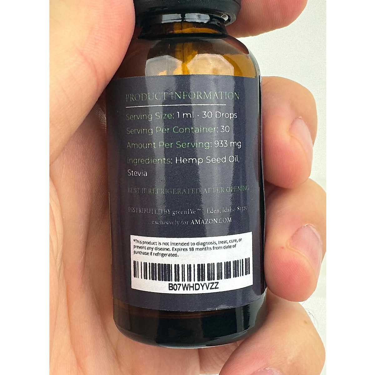 GreenIVe Hemp Drops 28,000mg Organically Grown Pure Hemp Oil Drops Vegan Omegas Natural Potent Results