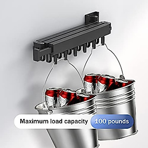 HEILAIYI Clothes Drying Rack,Laundry Drying Rack,Wall Mounted Clothes Rack,Laundry Rack Wall Mount,Folding Retractable Collapsible Drying Rack Clothing (Three-Poles,Loop Shape Hooks)