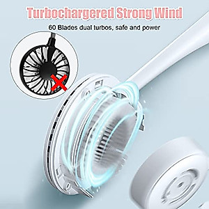 NORMIA RITA 2023 Neck Cooling Fan with AC Cooling System 360° Free Rotation Personal Fan 4000mAh Rechargable Portable Wearable Air Conditioner Fan for Sports Outdoor Working