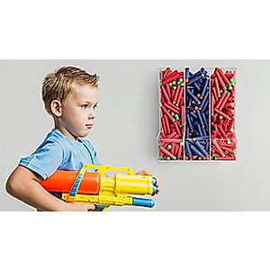 SimplyImagine Acrylic Triple Divided Wall Toy Dispenser, Hanging Organizer and Storage Bin for Childrens Room - 3 Compartment Clear Holder for Blocks, Cars, Trains, Balls, Darts, Snacks and More