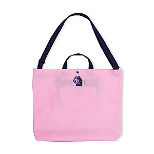 BT21 Wappen Collection MANG Character Lightweight Foldable Crossbody Shoulder Tote Bag Pouch, Pink