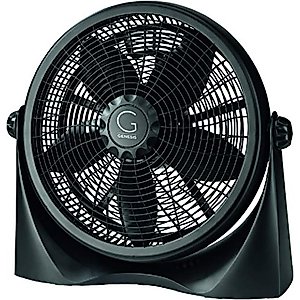 Genesis A3FLOORFANBLACK Adjustable 360 Degree Table Floor Fan, 16", Black