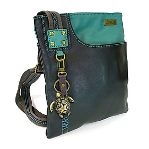 CHALA New Crossbody SWING Bag Vegan Leather (Black- Sea Turtle)