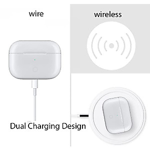 Newest Replacement Charging Case Compatible with AirPod Pro, Air pod Pro with Bluetooth Pairing Sync Button Without Earbuds (White)