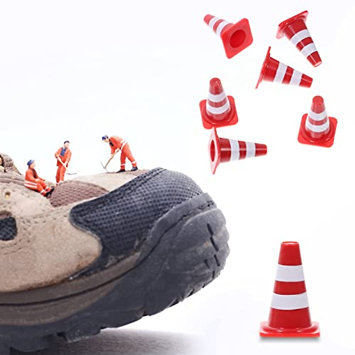 ibasenice 40pcs Table Decoration Boys Play Early Barricade Prop Girls Cognitive Favors Signs Road Barrier Toys Cones Pretend Miniature Toy Teaching Activity Cones- for Photo Landscape Aids