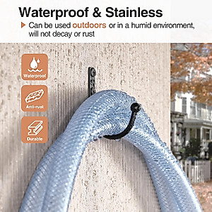 jockcaras Black Wall Hooks for Towel Storage: Holds up to 45 LBS, Larger Size for Bags, Coats, and Keys, Includes Extra Screws, Ideal for Bathroom, Kitchen, Bedroom (6 Pack)