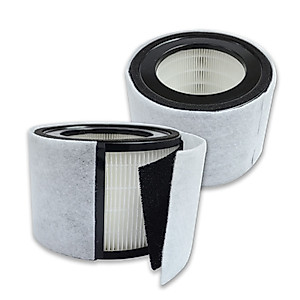 PUREBURG Replacement Filter Compatible with TruSens Z2000 Z-2500 Z-2000 Medium Room Air Purifier,2-Pack H13 HEPA 3-Stage Filtration Activated carbon Pre-Filter Dust VOCs