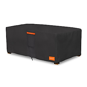 Dalema Rectangular Coffee Table Cover,600D Heavy Duty 100% Waterproof Small Outdoor Table Cover Rectangle,Patio Furniture Covers for Coffee Table,42x24x16 Inch,Black.