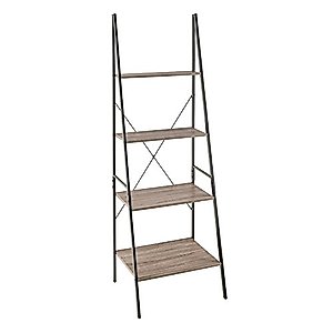 ClosetMaid 1316 4-Tier Wood Ladder Shelf Bookcase, Gray