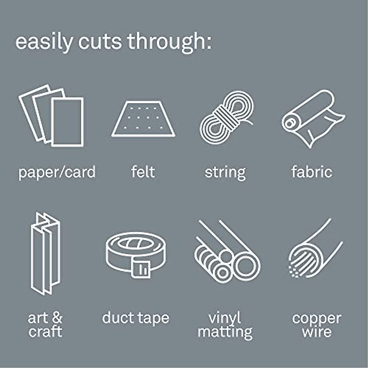 Slice 10545 Ceramic (Large), Rounded Tip Finger-Friendly Edge, Safer Choice, Never Rusts, Lasts 11x Longer Than Metal, Safety Scissors (1 Pack)