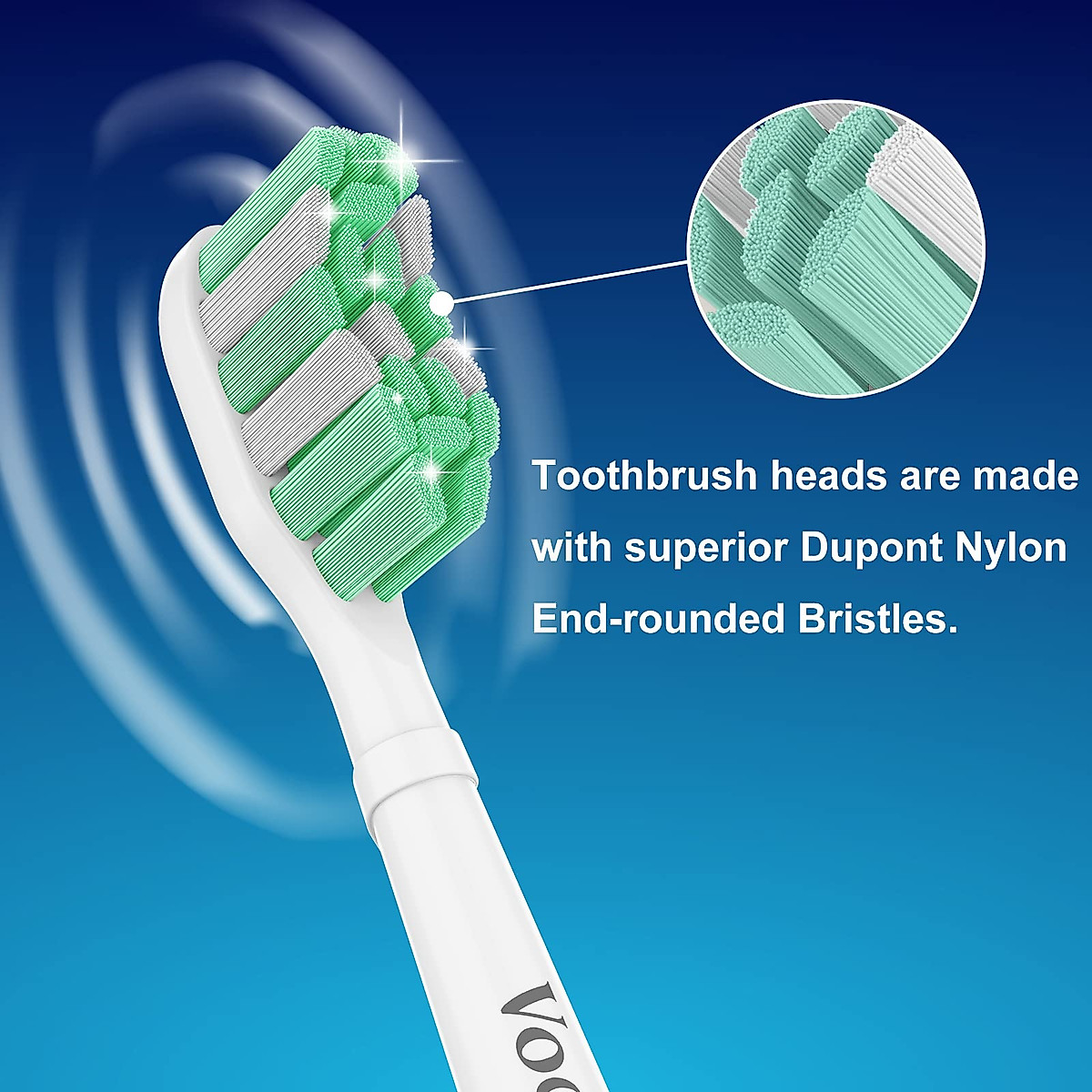 Vochigh Replacement Toothbrush Heads for Philips Sonicare ProtectiveClean: Compatible with Sonicare DailyClean EasyClean 2 Series & 3 Series Electric Toothbrush 10 Pack, Green