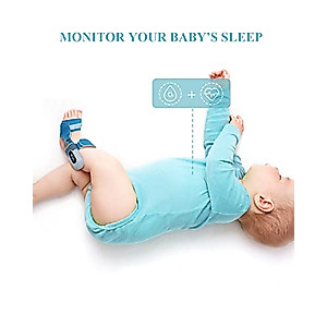 Babytone Baby Sleep Monitor with Base Station, Infant Breathing Monitor, Tracks Oxygen Level, Heart Rate and Movement, Smart Sock Foot Monitor with Free App Report, Fits Newborn 0 to 3 Years Old